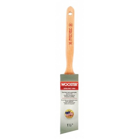 Wooster 1-1/2" Angle Sash Firm, Nylon/Polyester Bristle, Paint Brush ...