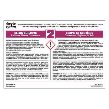 Simple Green Secondary Label, PK10 9510001000112 | Zoro