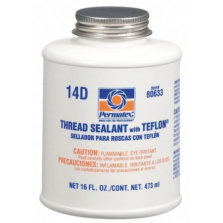 Permatex Pipe Thread Sealant 16 fl oz, Brush-Top Can, Thread Sealant ...