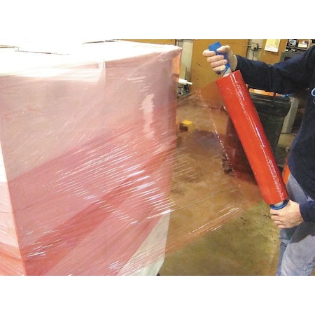 Goodwrappers Stretch Wrap, 20" W x 1000 ft. L, 80 ga, Cast Style, Red ...