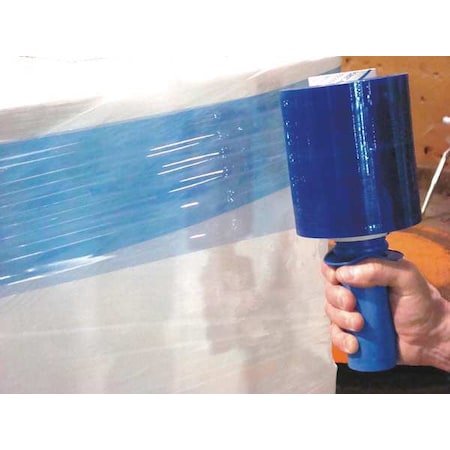 Goodwrappers Stretch Wrap, 5" W x 1000 ft. L, 80 ga, Cast Style, Blue ...