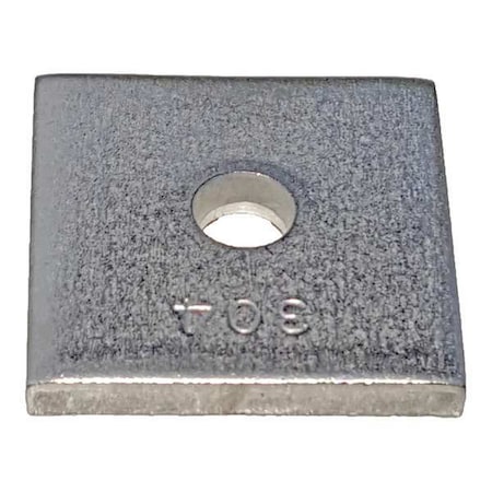 Zoro Select Channel Washer, 3/8 In, Silver, PK25 V500 3/8SS | Zoro