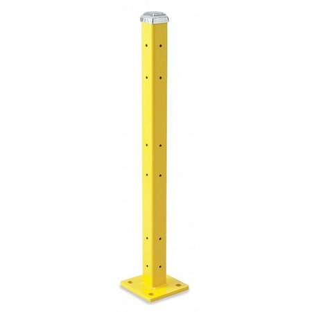Steel King Guard Rail Post, Triple High Universal TCUMDYW | Zoro