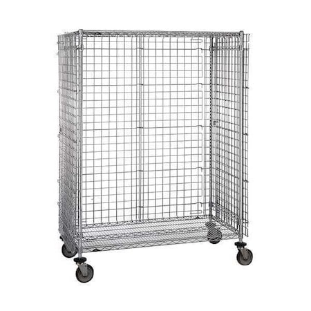 Metro Wire Security Cart with Adjustable Shelves 900 lb Capacity, 33 1/ ...