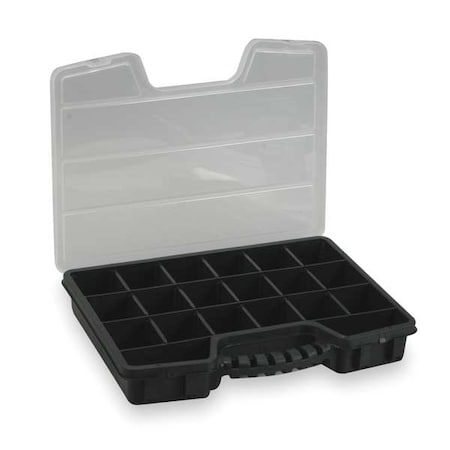 Westward Adjustable Compartment Box with 5 to 20 compartments, Plastic ...