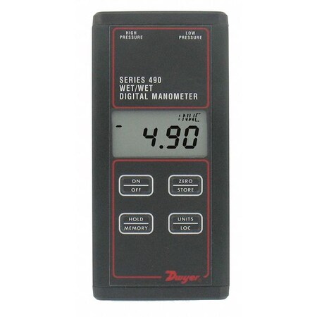 Dwyer Instruments Digital Hydronic Manometer, 0 to 30 PSI 490-2 | Zoro