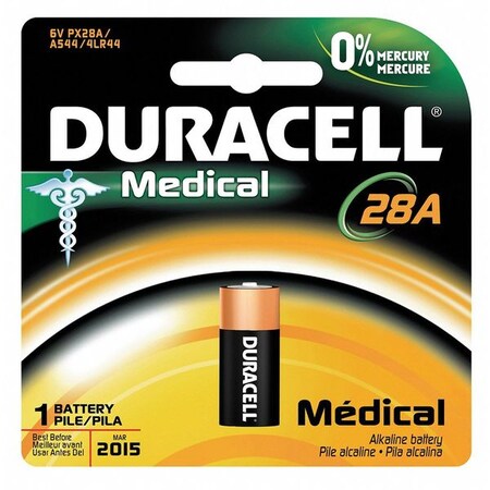 Duracell Battery, 28A, Alkaline, 6V PX28ABPK | Zoro