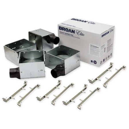 Broan Ceiling Bathroom Fan Housing Kit, - cfm, 4 in Duct Dia., -, No ...