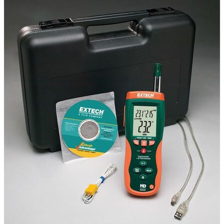 Extech Relative Humidity Meter, w/IR Thermometer HD500 | Zoro