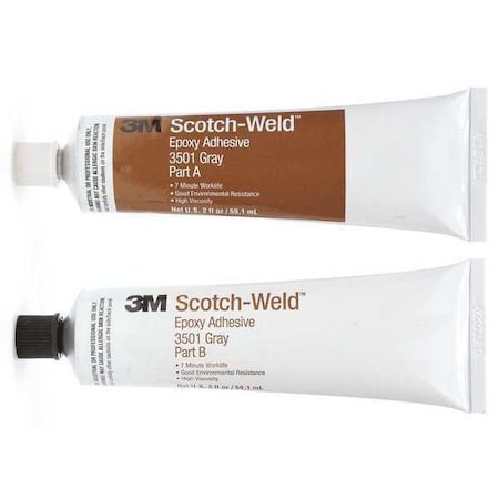 3M Gray Scotch-Weld Epoxy Adhesive, 2 oz. Kit, PK6 3501 | Zoro