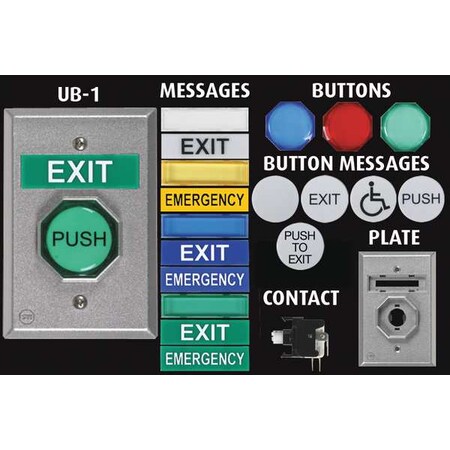Safety Technology International Universal Push Button Kit UB-1 | Zoro