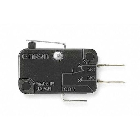 Omron Miniature Snap Action Switch, Hinge, Lever Actuator, SPDT, 10A ...