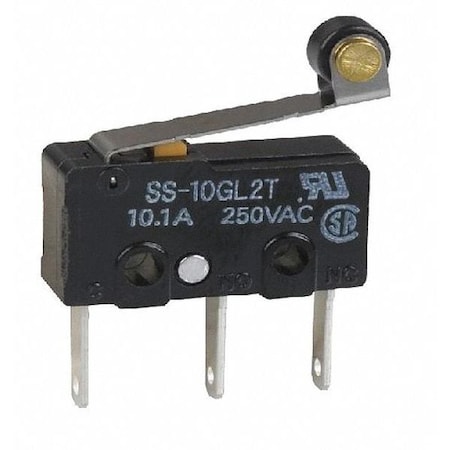 Omron Miniature Snap Action Switch, Hinge Roller, Lever Actuator, SPDT ...