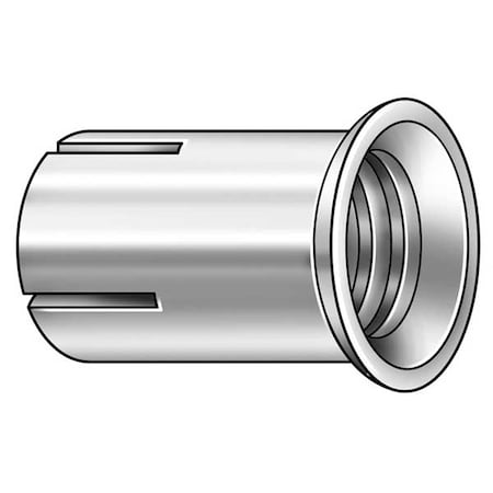 Red Head Multi-Set II Flanged Coil Thread Anchor, 1/2" Dia, 1" L, Steel ...