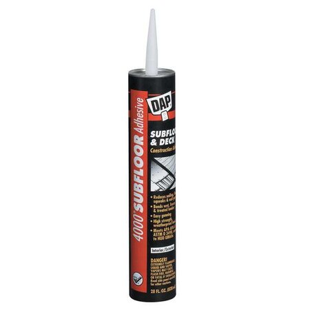 Dap Subfloor & Deck Adhesive, 4000 Subfloor Series, Tan, 10.3 fl oz ...
