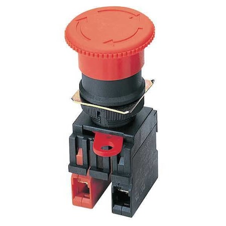 Omron Illuminated Emergency Stop Push Button, 22 mm, 1NO/2NC, Red A22ELM24A02 | Zoro
