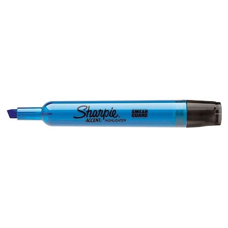 Sharpie Smear Guard Highlighter, Chisel Tip Blue PK12 25010B | Zoro