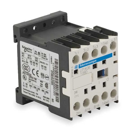 Square D IEC Miniature Magnetic Contactor, 1NO, 24V DC, 3 P, Non ...