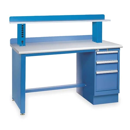 Lista Workbench, Laminate, 72 in W, 35 1/4 in Height, 1,000 lb, Panel ...