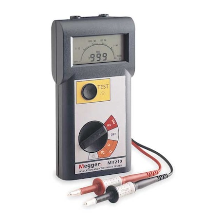 Megger Battery Operated Megohmmeter, 1000VDC MIT210 | Zoro