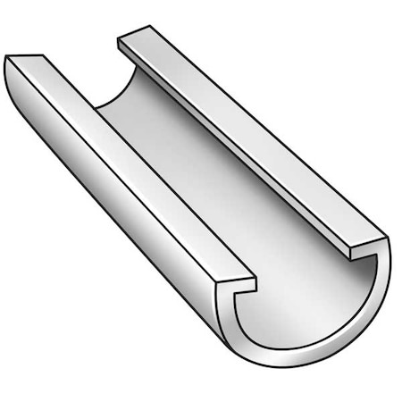 Zoro Select White UHMW Polyethylene Half Round Conveyor Guide Rail 10 ...