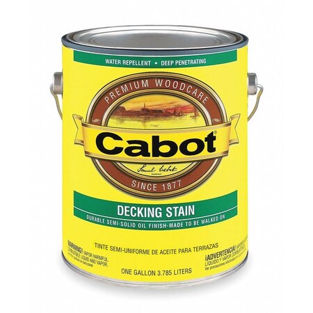Cabot Semi-Solid Deck Stain, Flat, 1 gal. 140.0007444.007 | Zoro