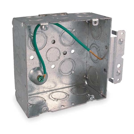 Raco Electrical Box, 42 cu in, Square Box Type, 2 Gangs, Galvanized ...