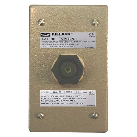 Hubbell Killark Photocell, For VM, NV2 VMFSPC2 | Zoro