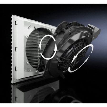 Rittal Axial Fan, Square, 24V DC, 424 cfm cfm, 4 5/8 in W. 3237124 | Zoro