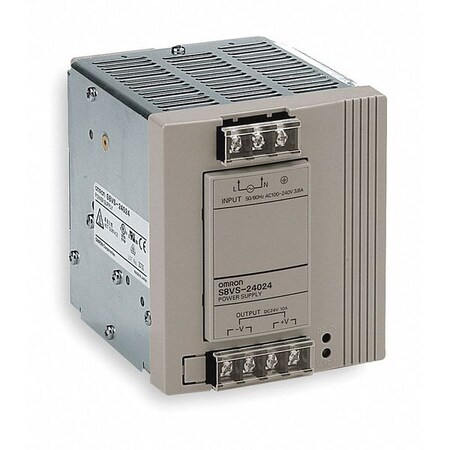 Omron Dc Power Supply, 100 to 240VAC, 24VDC, 240W, 10, Din Rail S8VS ...