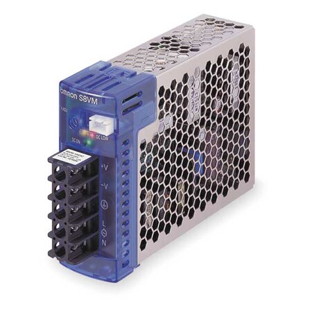 Omron Dc Power Supply, 100 to 240VAC, 24VDC, 50W, 2.2, Din Rail S8VM ...