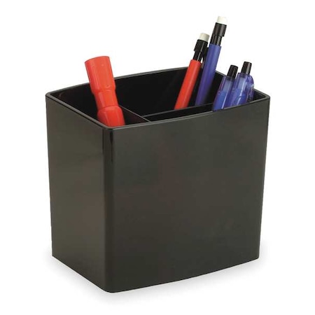 Officemate Pencil Cup, Large, Blk, Plastic 22292 | Zoro