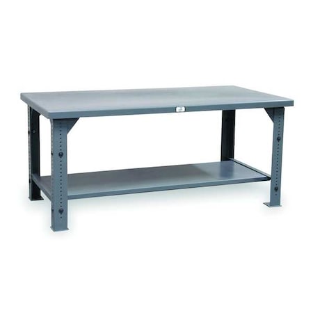 Strong Hold Bolted Workbench, Steel, 60" W, 30" to 40" Height, 8250 lb ...