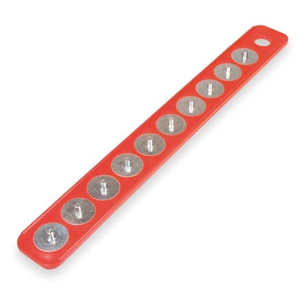 Magclip Magnetic Socket Holder, 1/4 In, w/10 Pegs 72400 | Zoro