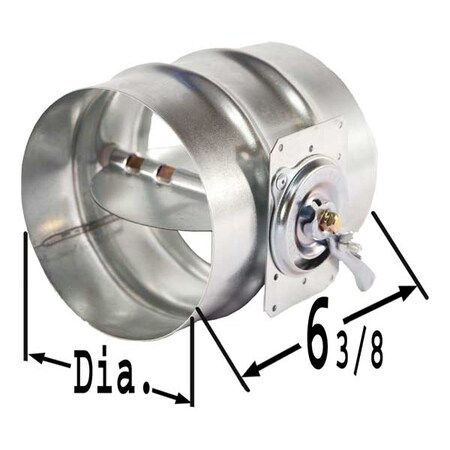 Dayton Balancing Damper,Round, 8 In,Diameter (2TFX8) | Zoro