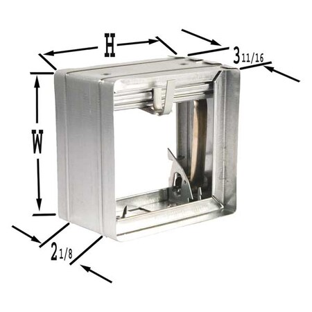 Dayton Square Fire Damper, 15-3/4 In. W 2TGF9 | Zoro