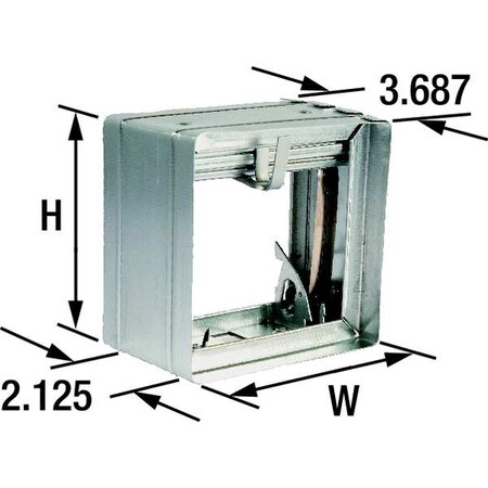 Dayton Square Fire Damper, 5-3/4 In. W, 165 Deg F 2TGE6 | Zoro