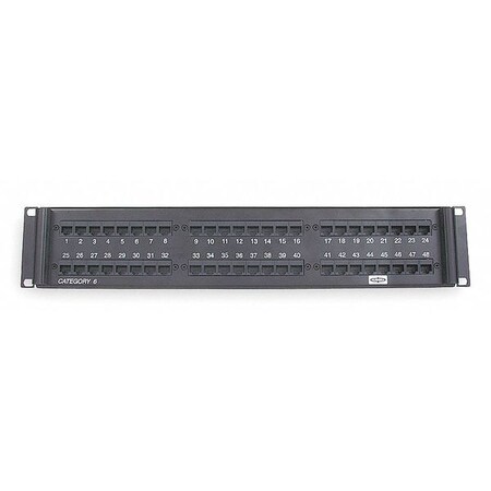 Hubbell Premise Wiring Patch Panel, 48 Ports, T568 Standard A/B P6E48U ...