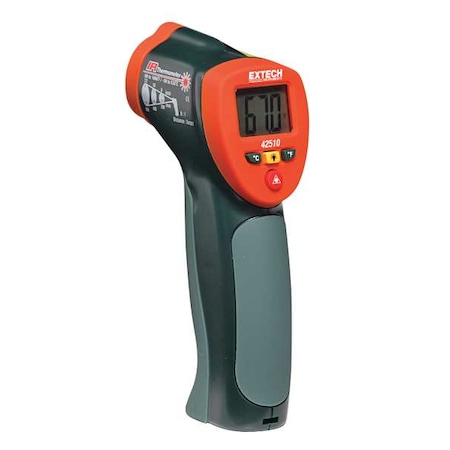 Extech Infrared Thermometer, Backlit LCD, -58 Degrees to 1000 Degrees F, Single Dot Laser ...