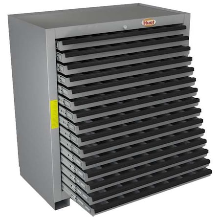 Huot Super Cabinet Combination Tool Chest/Cabinet, 15 Drawer, Gray ...
