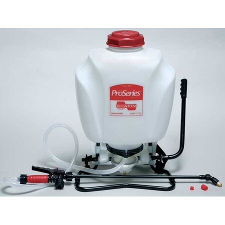 Chapin 4 gal Backpack Sprayer, Polyethylene, 48 in L Hose, 90 PSI, Cone ...
