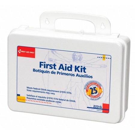 First Aid Only First Aid Kit, Serves 25 People, 107 Components, OSHA ...