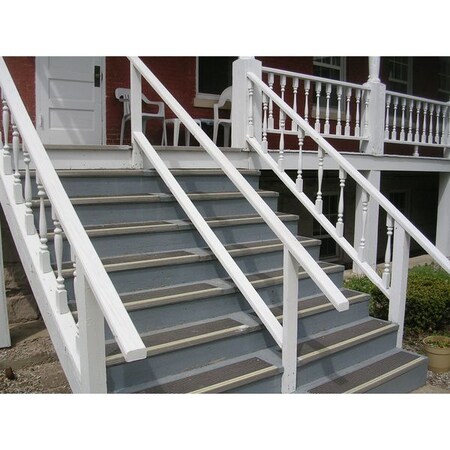 Wooster Products Stair Tread, Blk/Ylw, 36in W, Extruded Alum 511BY3 | Zoro