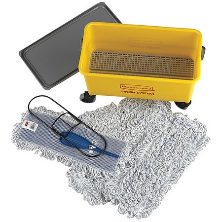 Rubbermaid Commercial 18 in L Finish Mop, Looped-End, White ...