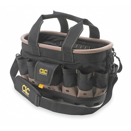 Clc Work Gear Tool Bag, Khaki/Black, Polyester, 26 Pockets 1581 | Zoro