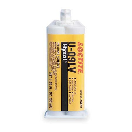 Loctite Epoxy Adhesive, U-09LV Series, Yellow, Syringe, 1:01 Mix Ratio ...