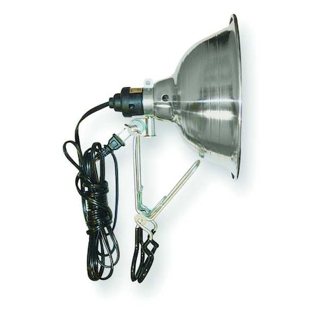 Lumapro LUMAPRO Silver Incandescent Clamp Light 2V647 | Zoro