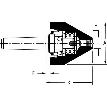 Riten Roughing Live Center, 4 In Bull Nose, 5MT 56415 | Zoro