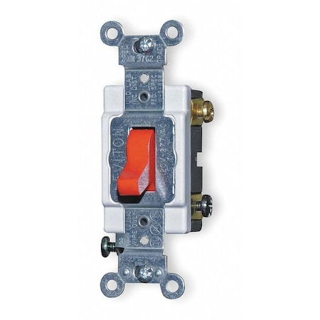 Leviton Toggle Switch Rd 3-Way Toggle Switch 20A-120/277Vac 1223-SR | Zoro