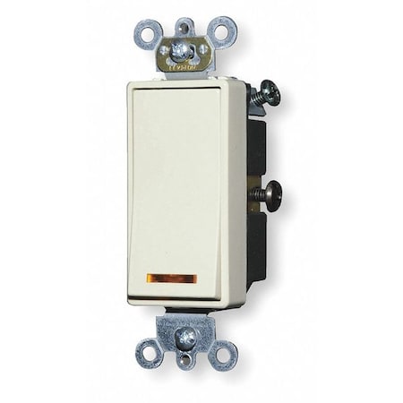 Leviton Illuminated Wall Switch, 1-Pole, 20A, Ivory 5631-2I | Zoro